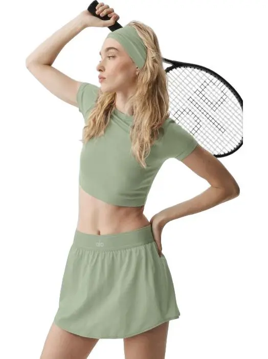 Alo Yoga Match Point Tennis Skirt - Dune Grass