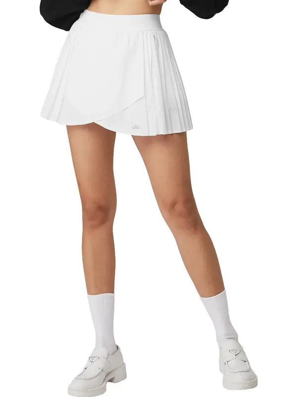 Alo Yoga Aces Tennis Skirt - White