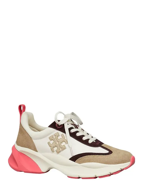 Tory Burch Good Luck Trainer - New Ivory/taupe/pink