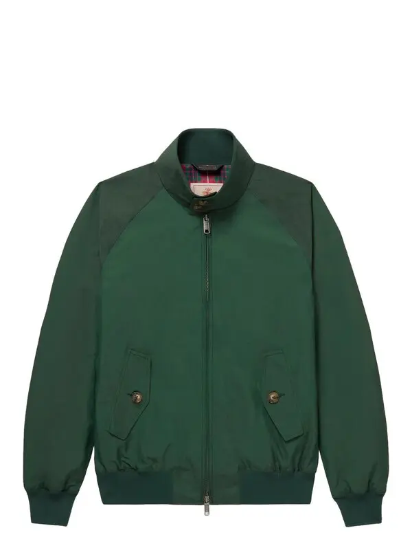 BARACUTA G9 Cotton-blend Harrington Jacket - Green