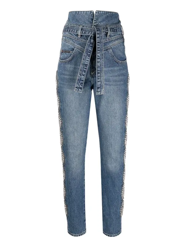 Philipp Plein Saint Tropez High-rise Jeans - Blue