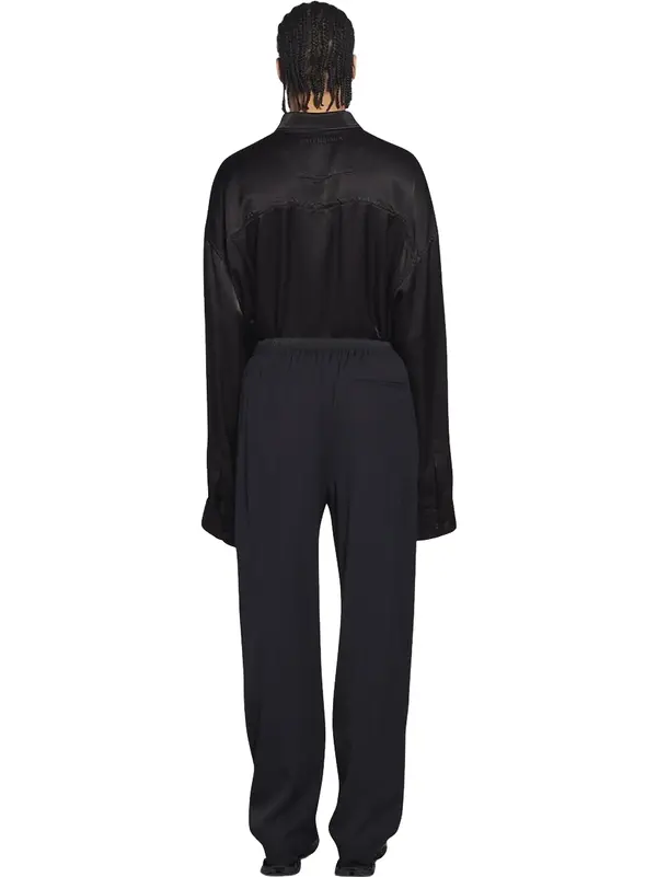 Balenciaga Elastic Straight-leg Trousers - Black
