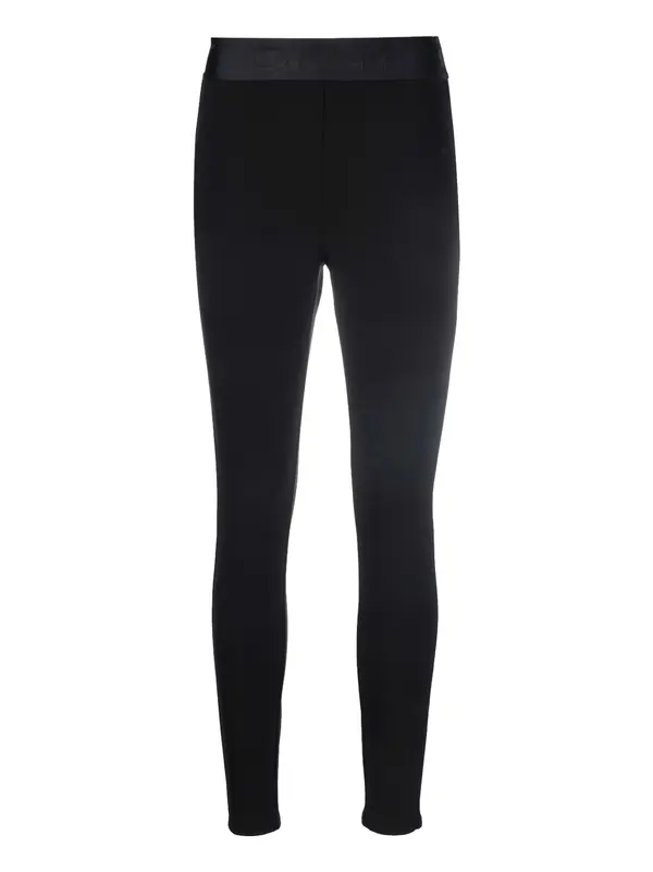 Dkny Logo-waistband Leggings - Black