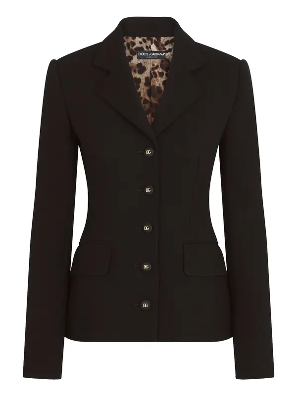 Dolce & Gabbana Single-breasted Wool Blazer - Black