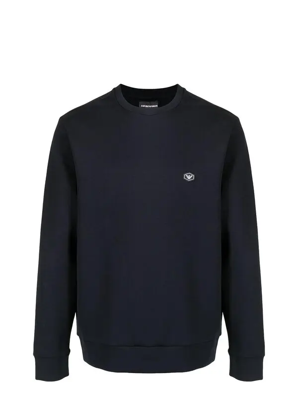 Emporio Armani Logo-patch Sweatshirt - Blue