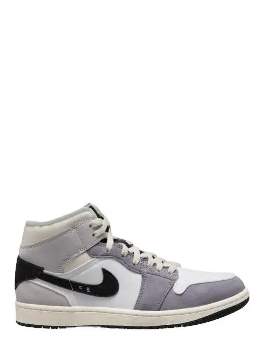 JORDAN Air 1 Mid Basketball Sneakers - Cement Grey/black/white