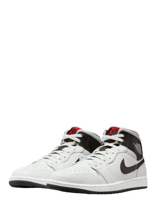JORDAN Air 1 Mid Basketball Sneakers - Summit White/neutral Grey