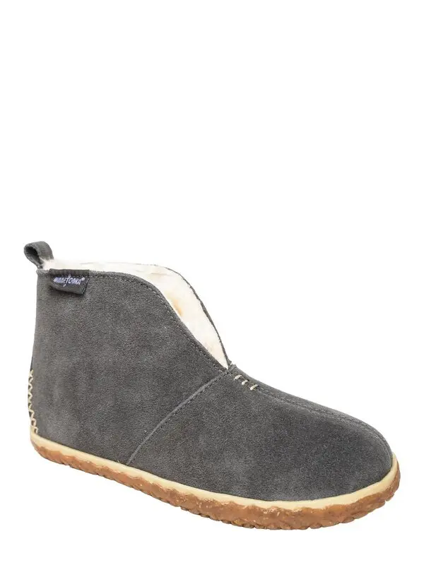 Minnetonka Tucson Faux Fur Lined Bootie - Charcoal