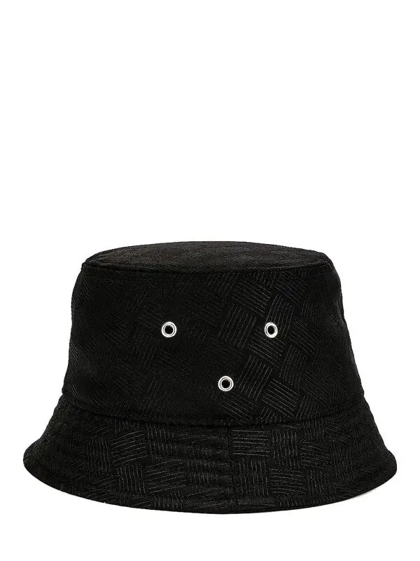 Bottega Veneta Intreccio Jacquard Nylon Bucket Hat - Black