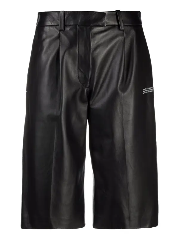 Off-White Tailored Leather Shorts - Black