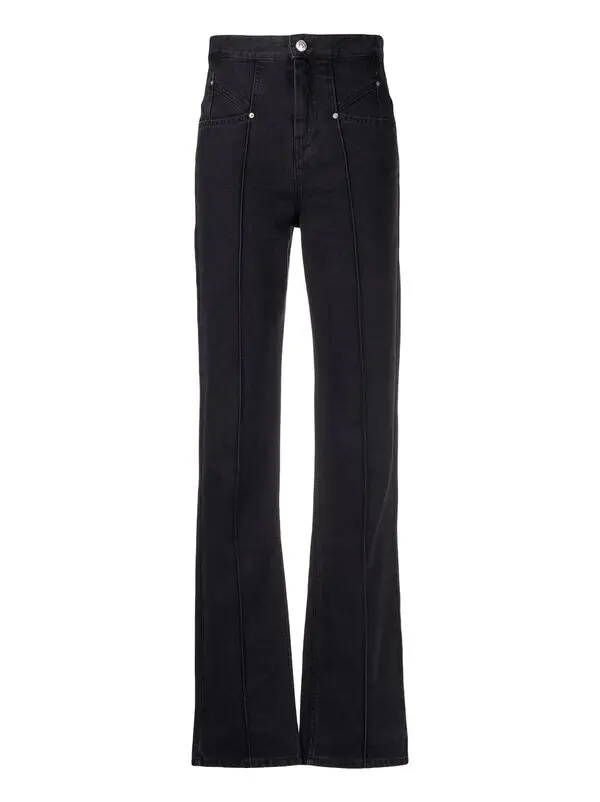 Isabel Marant Étoile Straight-leg Paneled Jeans - Black