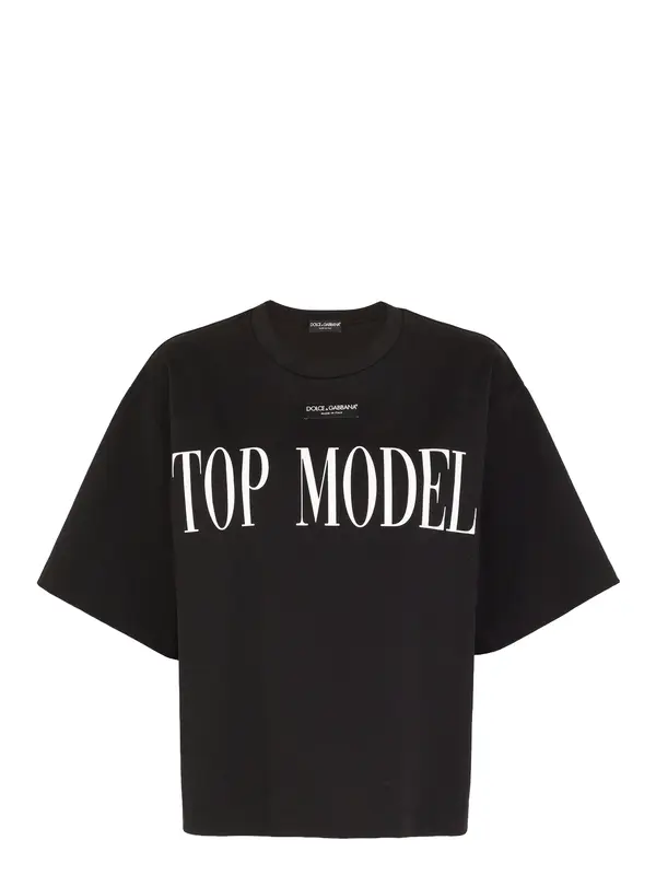 Dolce & Gabbana Slogan-print T-shirt - Black