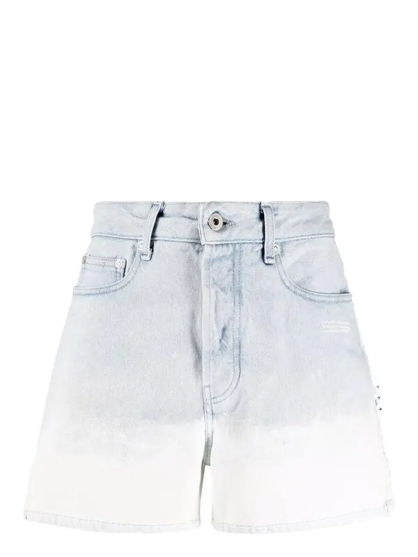 Off-White Gradient-effect Denim Shorts - Blue