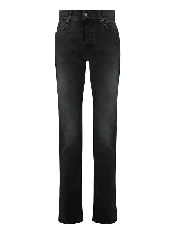 Nudie Jeans Grim Tim Slim-fit Jeans - Black