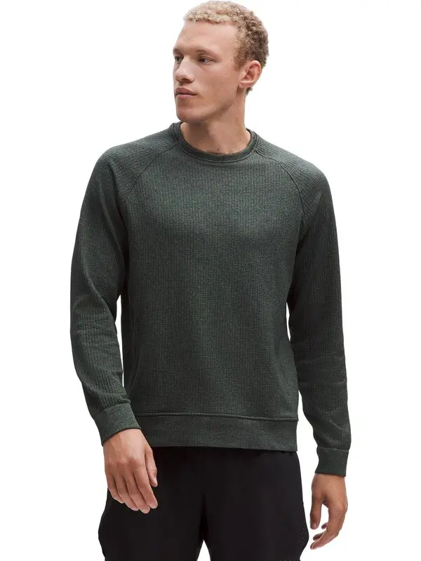 Lululemon Engineered Warmth Long Sleeve Crew - Palm Deco/black