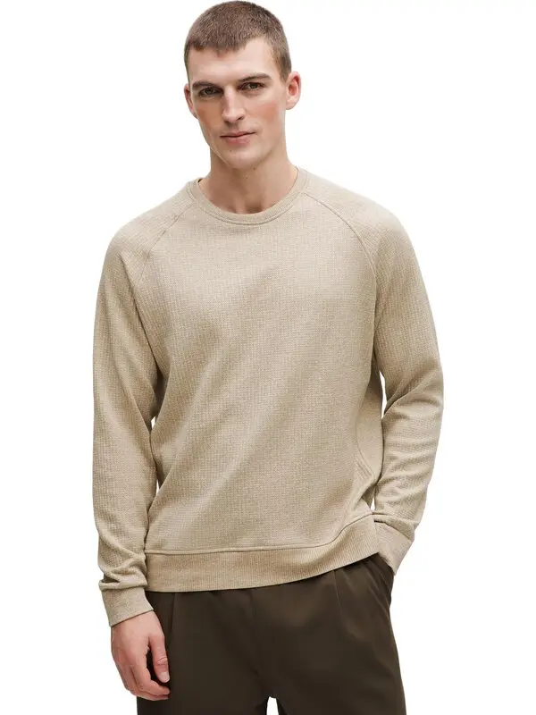 Lululemon Engineered Warmth Long Sleeve Crew - Sheer Oak/white