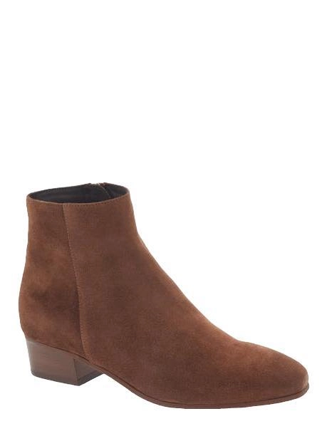Aquatalia Waterproof Block Heel Bootie - Cognac Suede