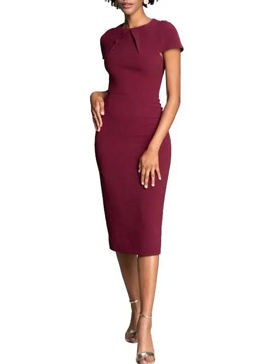 Dress The Population Lainey Body-con Dress - Burgundy