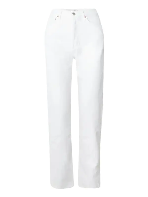 AGOLDE 90s Pinch Waist High-rise Straight-leg Organic Jeans - White