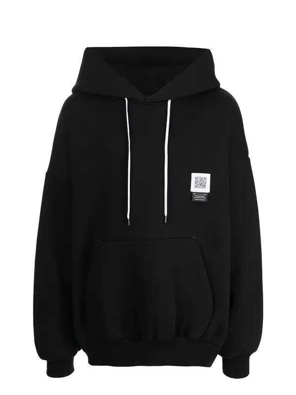 FUMITO GANRYU Cape-sleeve Drawstring Hoodie - Black