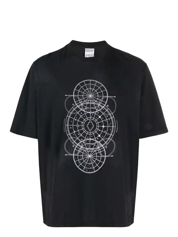 COUNTY OF MILAN Astral-print T-shirt - Black
