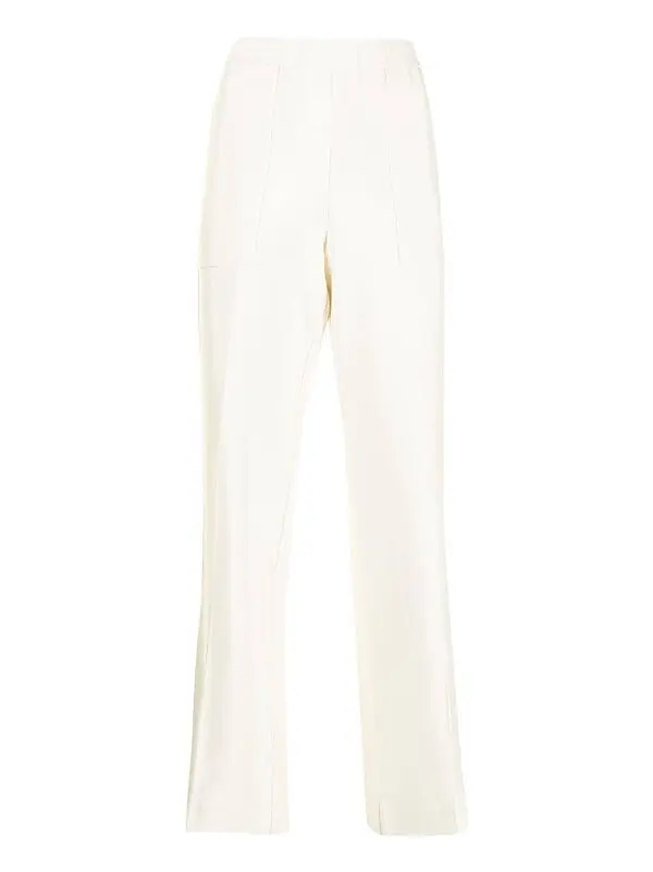 GOODIOUS Split-cuff Straight-leg Trousers - White