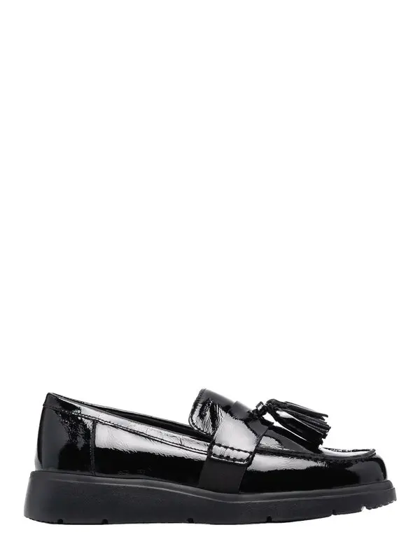 Geox Tassel Patent-leather Loafers - Black
