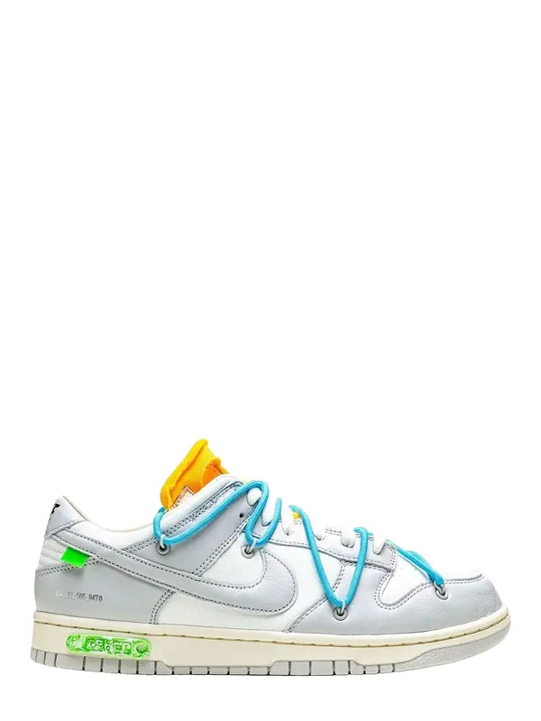 Nike X Off White Dunk Low Lot 02 Sneakers - Grey