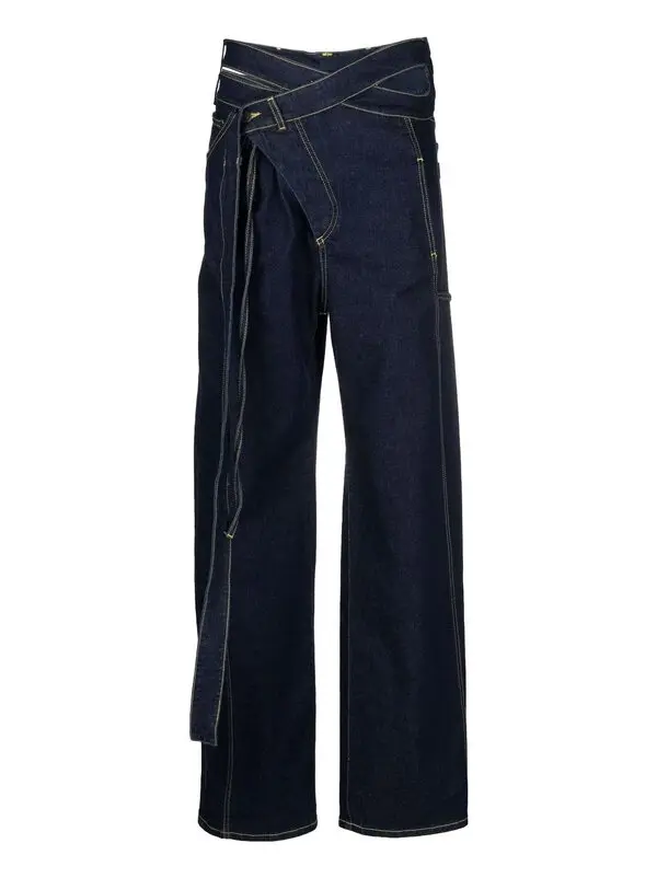 Ottolinger Tie-fastening Straight-leg Jeans - Blue