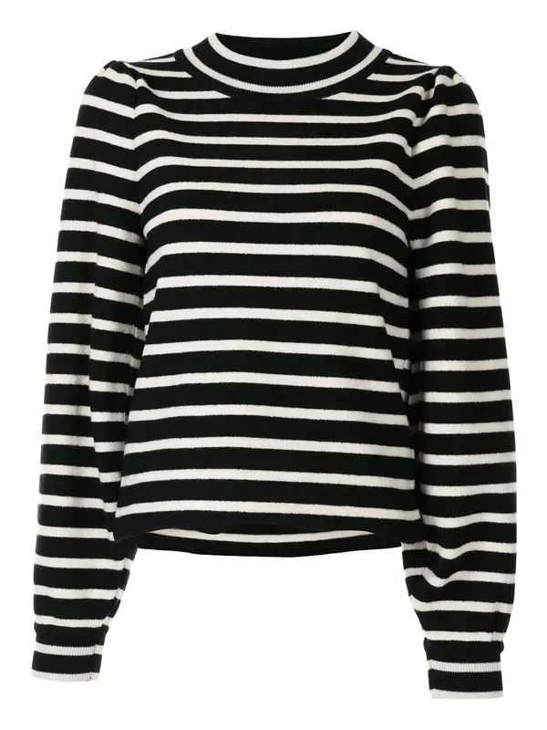Goen.j Striped Jumper - Black