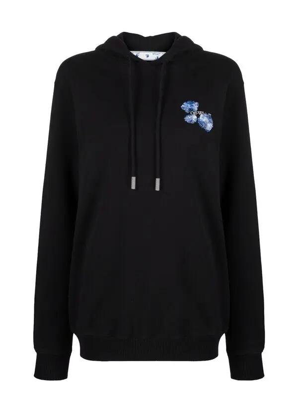 Off-White Floral-arrows Hoodie - Black