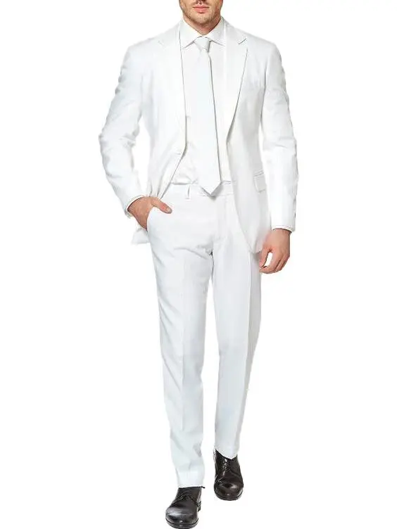 Opposuits White Knight Slim Fit Two-piece Suit & Tie Set - Natural