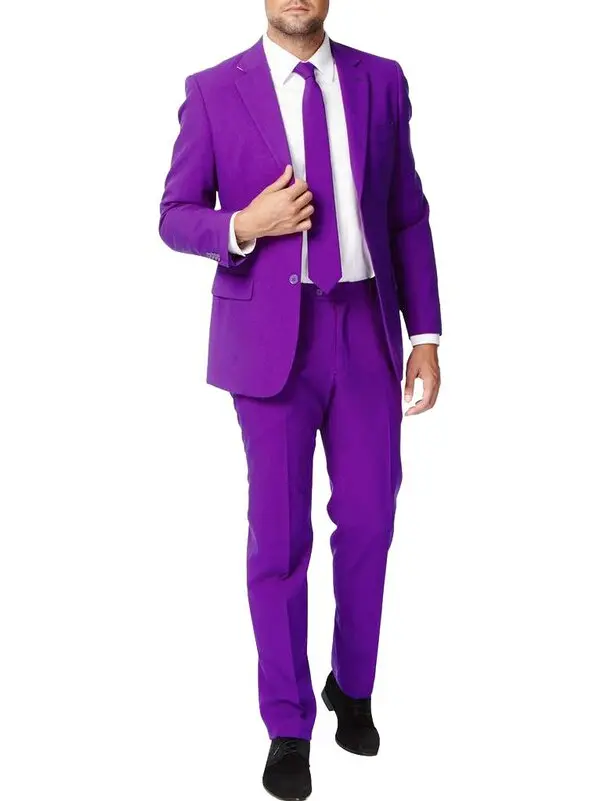 Opposuits Prince Slim Fit Two-piece Suit & Tie Set - Purple