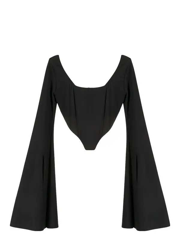 Natasha Zinko Jersey Corset Top - Black