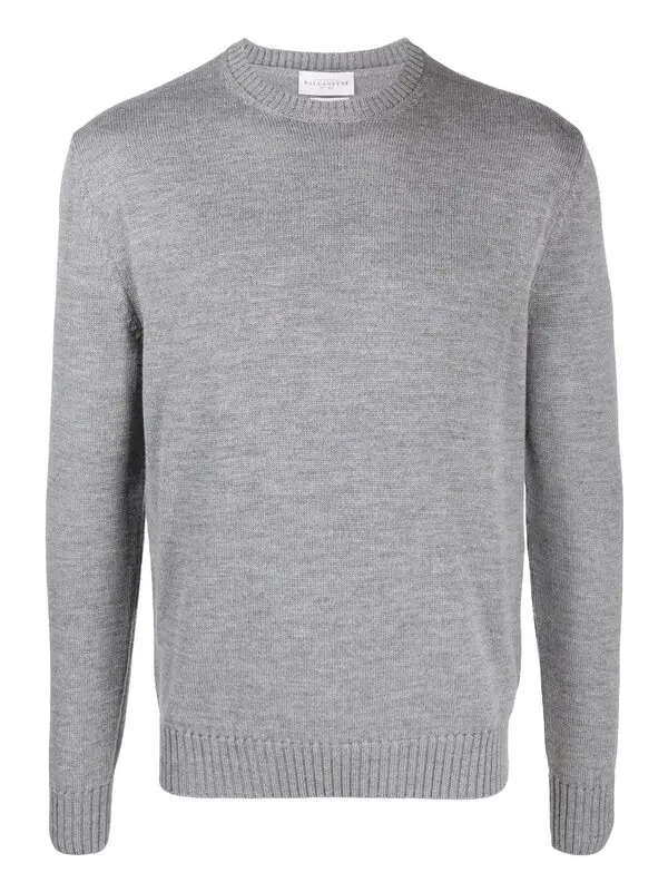 BALLANTYNE Ribbed-knit Wool Jumper - Grey