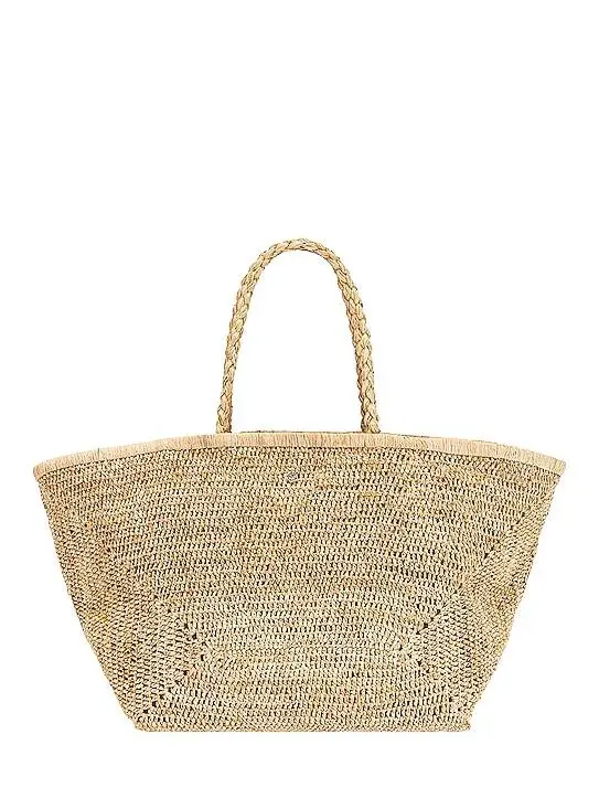 FLORABELLA Vallejo Raffia Tote - Natural & Silver