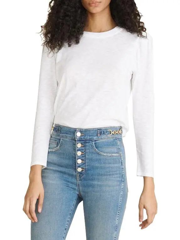 Veronica Beard Mason Long Sleeve T-shirt - White