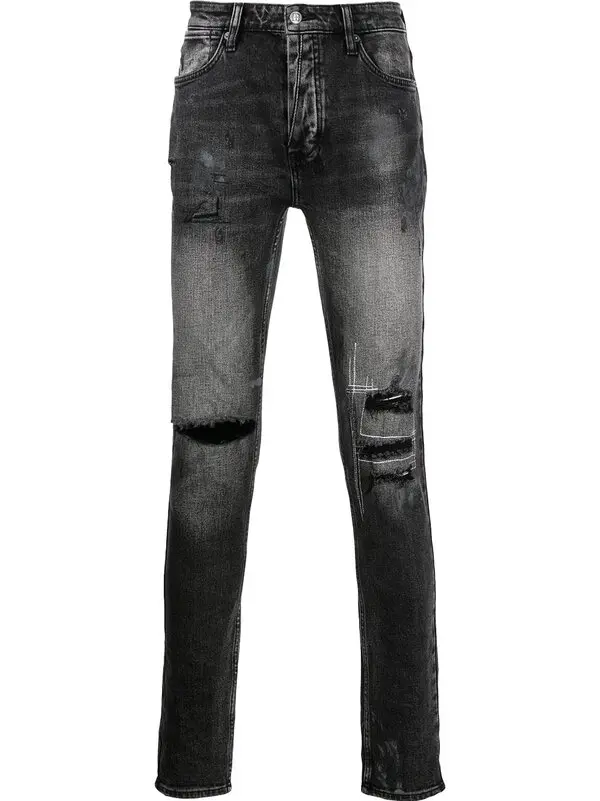 Ksubi Van Winkle Burnt Skinny Jeans - Black