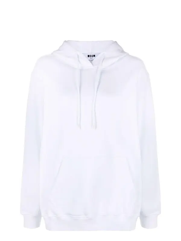 MSGM Cotton Hoodie - White