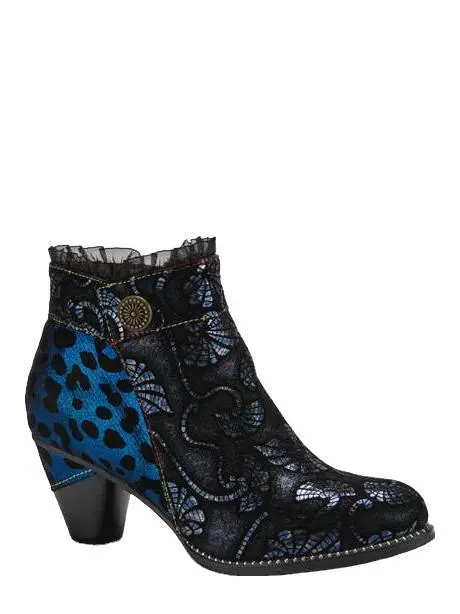 SPRING STEP SHOES Dessa Bootie - Navy Multi Suede