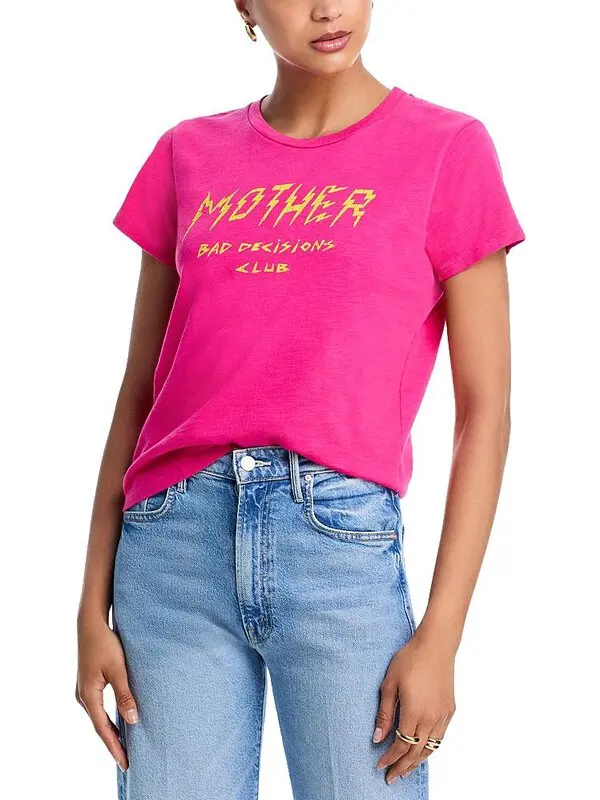 MOTHER The Lil Sinful Tee - Fucshia Purple Bad Decisions