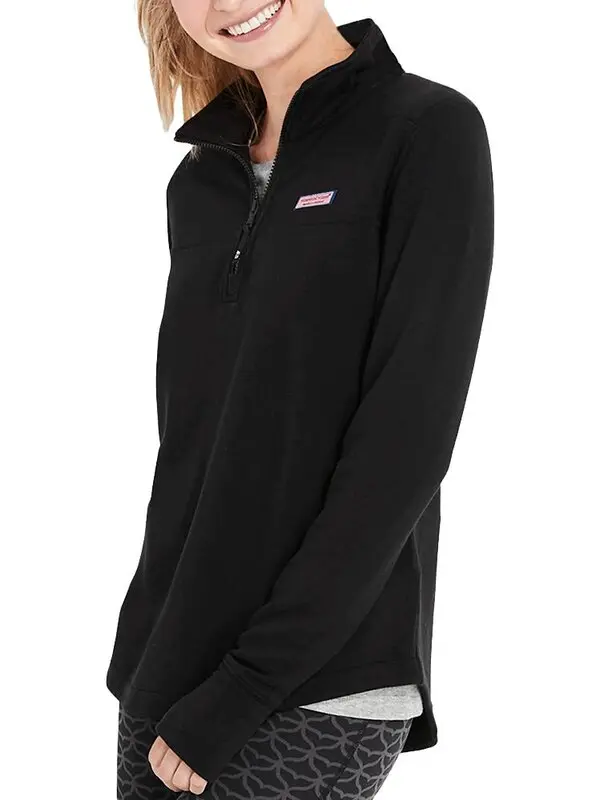 Vineyard Vines Dreamcloth Zip Up Shirt - Jet Black