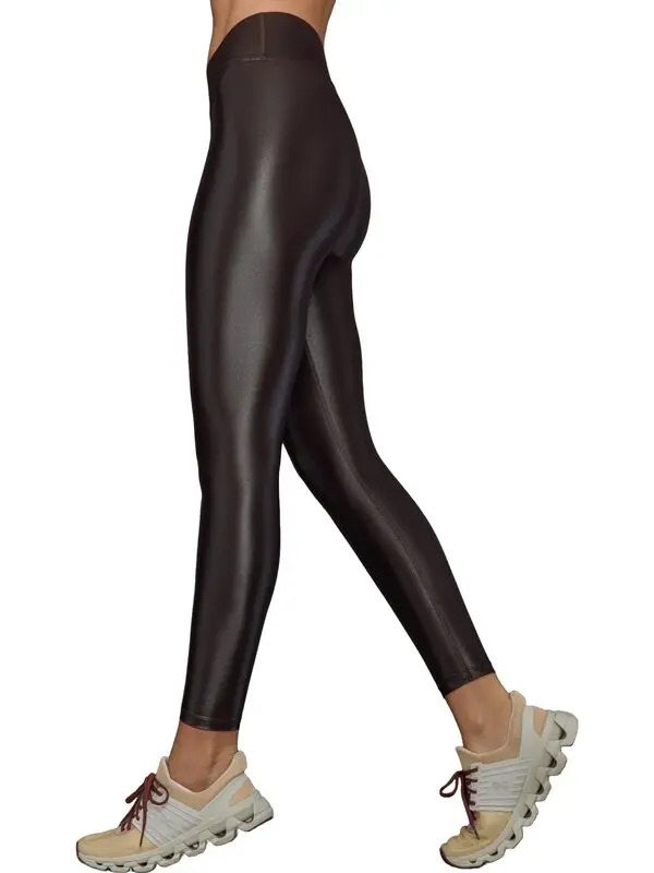 Carbon38 Regular Rise 7/8 Legging In Takara Shine - Chocolate Torte