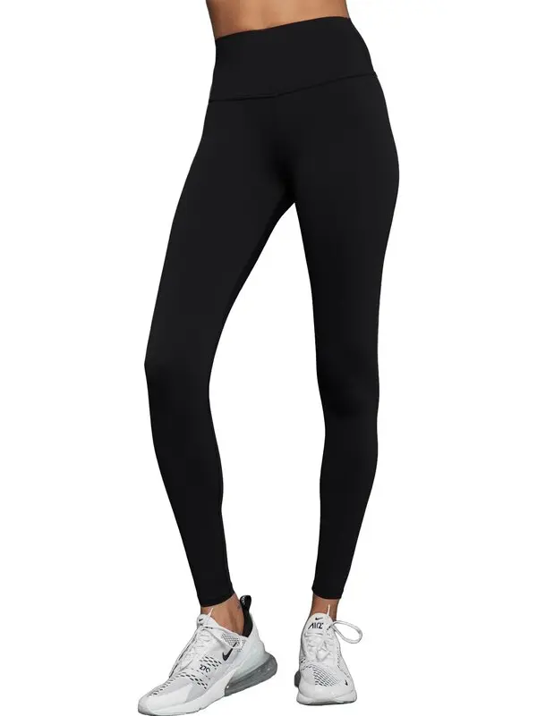 Carbon38 High Rise Full-length Legging In Diamond Compression - Black