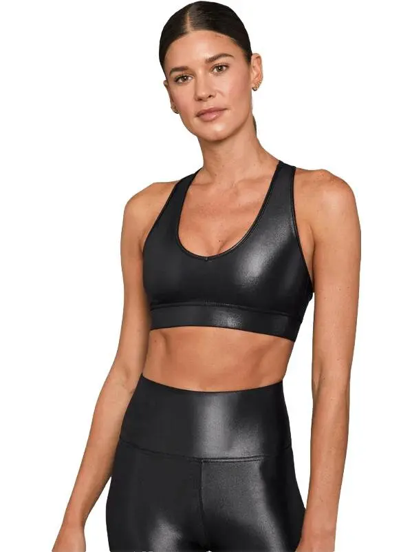 Carbon38 Action Bra 2.0 In Takara Shine - Black