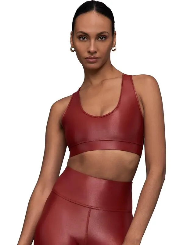 Carbon38 Action Bra 2.0 In Takara Shine - Red Dahlia