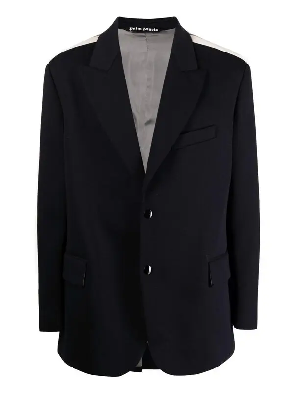 Palm Angels Milano Side-stripe Blazer - Blue