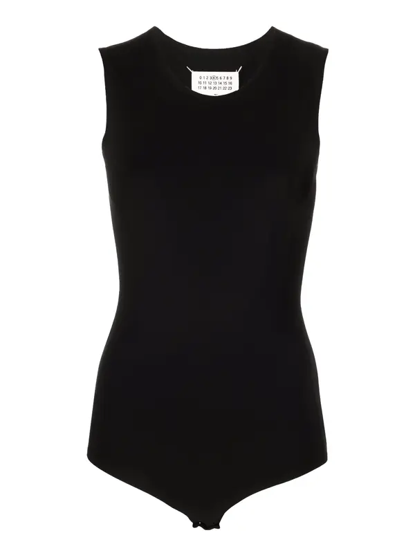 MAISON MARGIELA Four Stitch Logo Bodysuit - Black