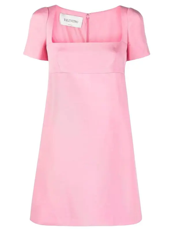 Valentino Garavani Square Neck Mini Dress - Pink
