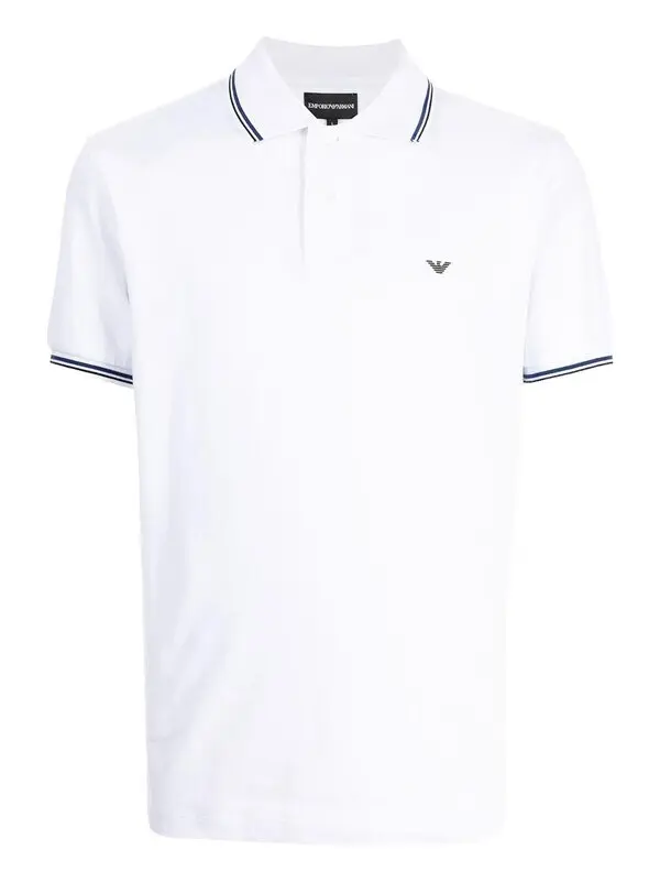 Emporio Armani Logo-embroidered Polo Shirt - White